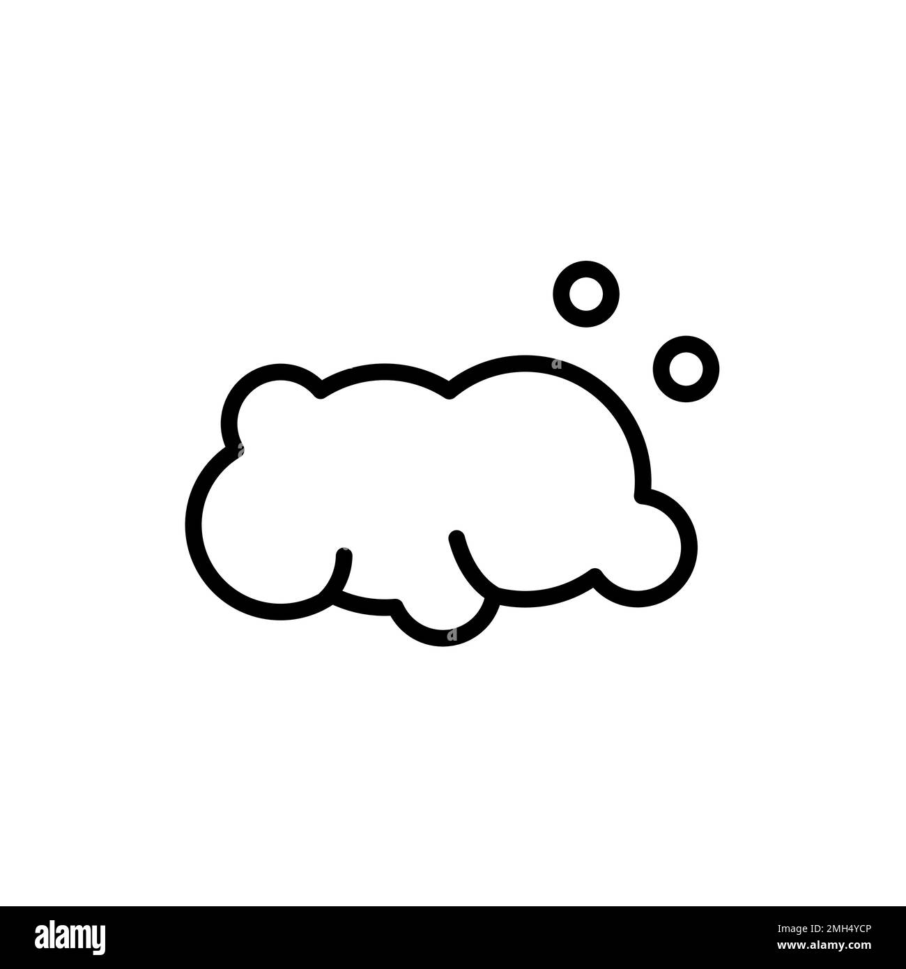Cloud black line icon. Atmospheric phenomenon. Meteorology outline ...