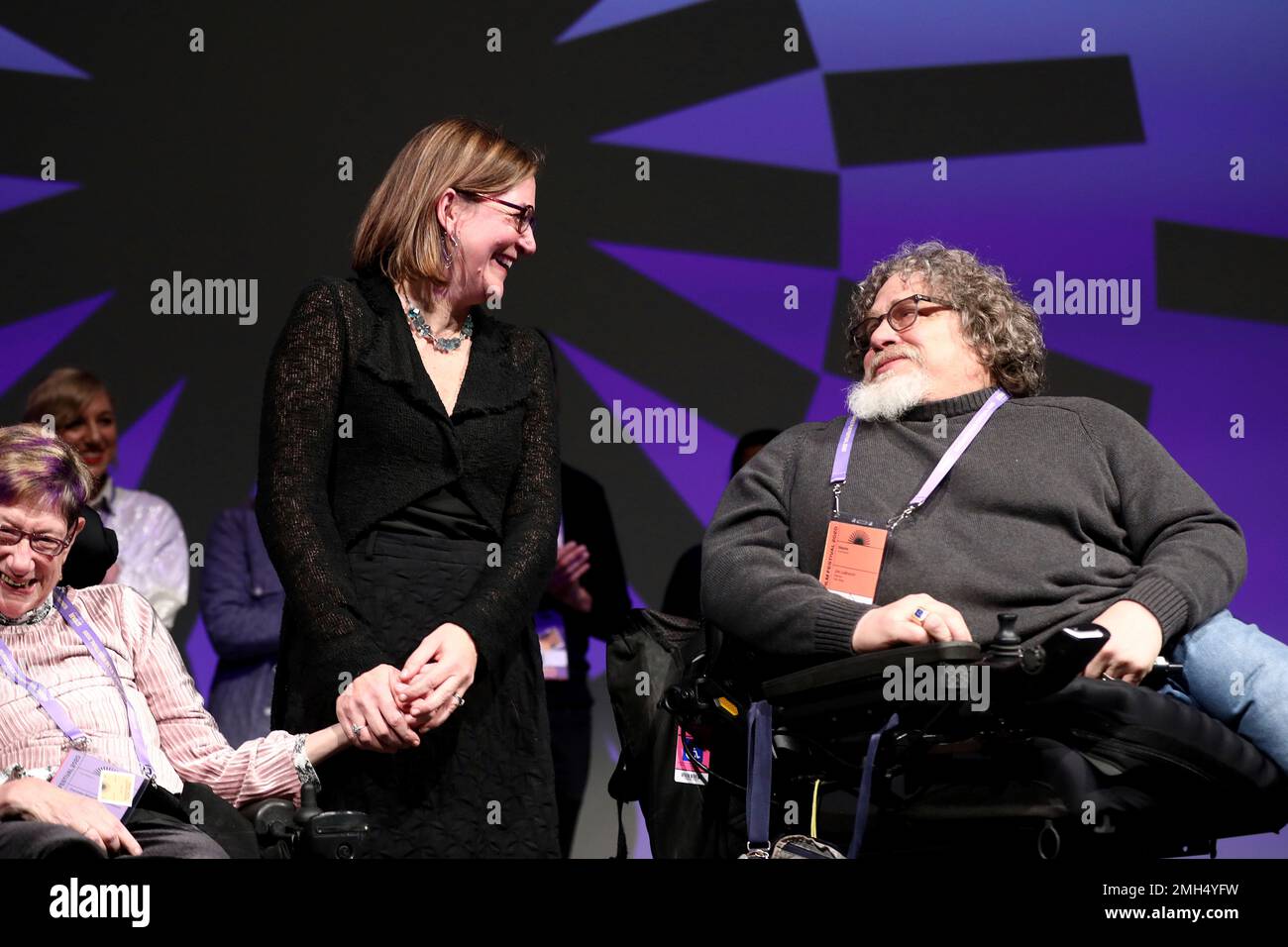 Director/Producers Nicole Newnham and Jim LeBrecht attend the Q&A for ...