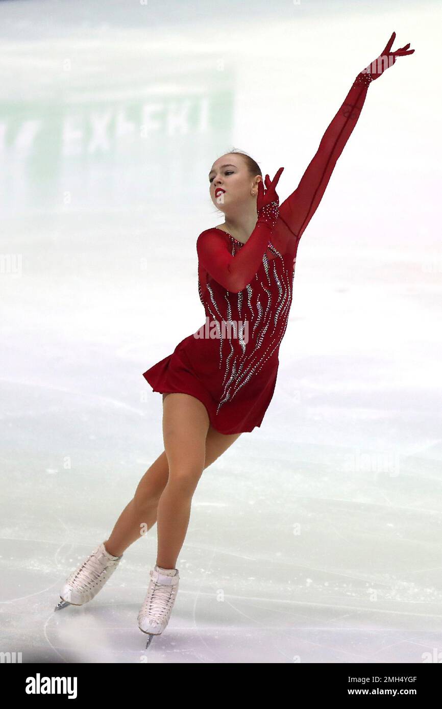 Anita Ostlund of Sweden competes during the women's short program ...