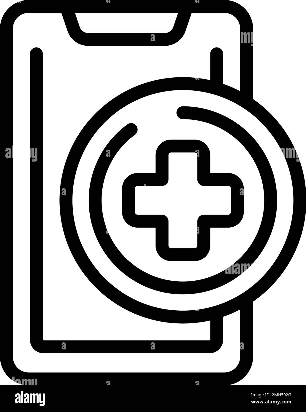 Emergency phone call icon outline vector. Medicine clinic. Room ...