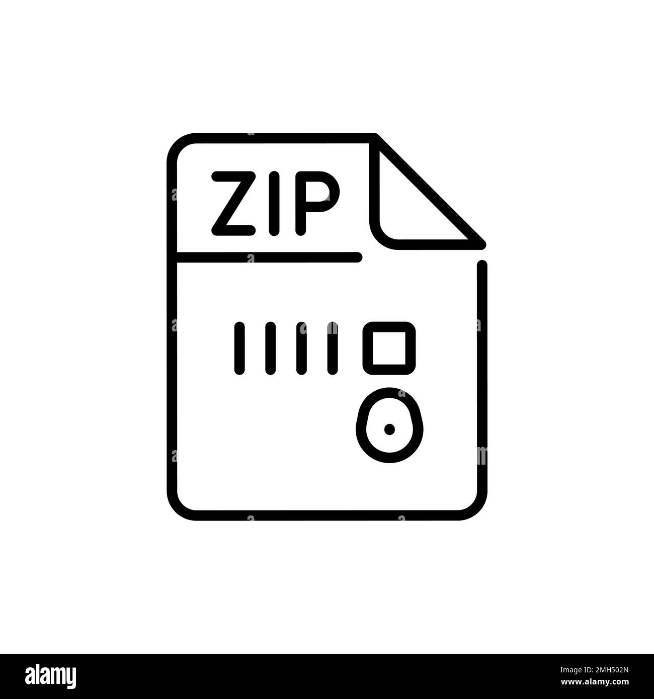 ZIP file color line icon. Format and extension of documents Stock ...