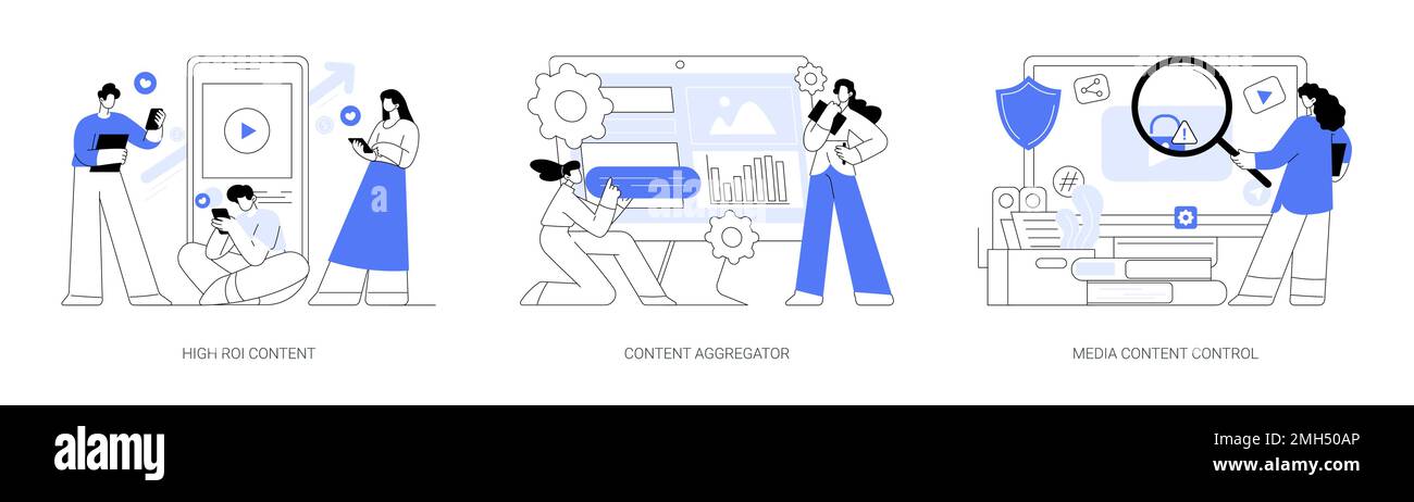 Mass media abstract concept vector illustrations Stock Vector Image ...