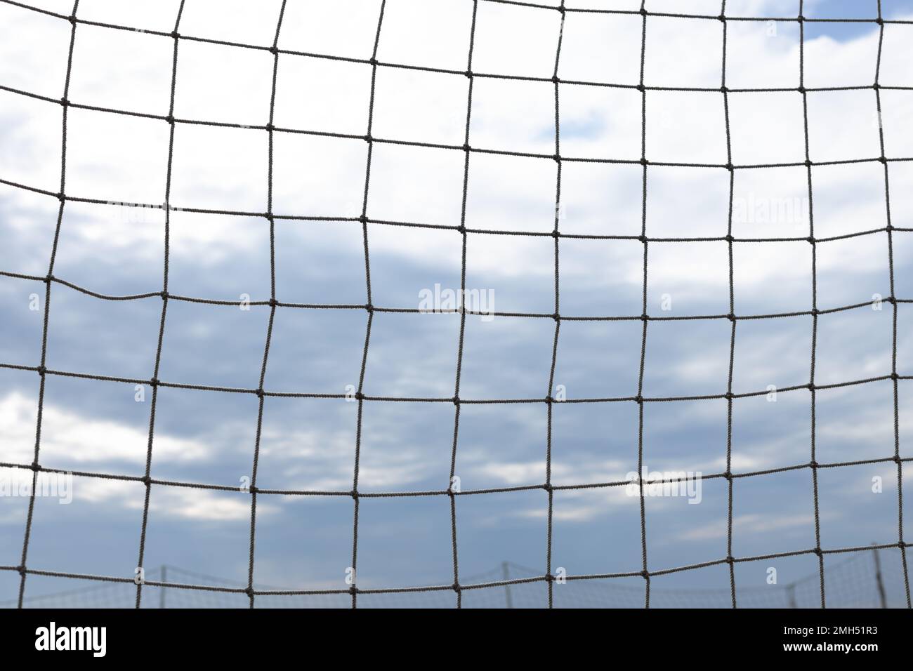 Volleyball net with blue sky for background design Stock Photo - Alamy