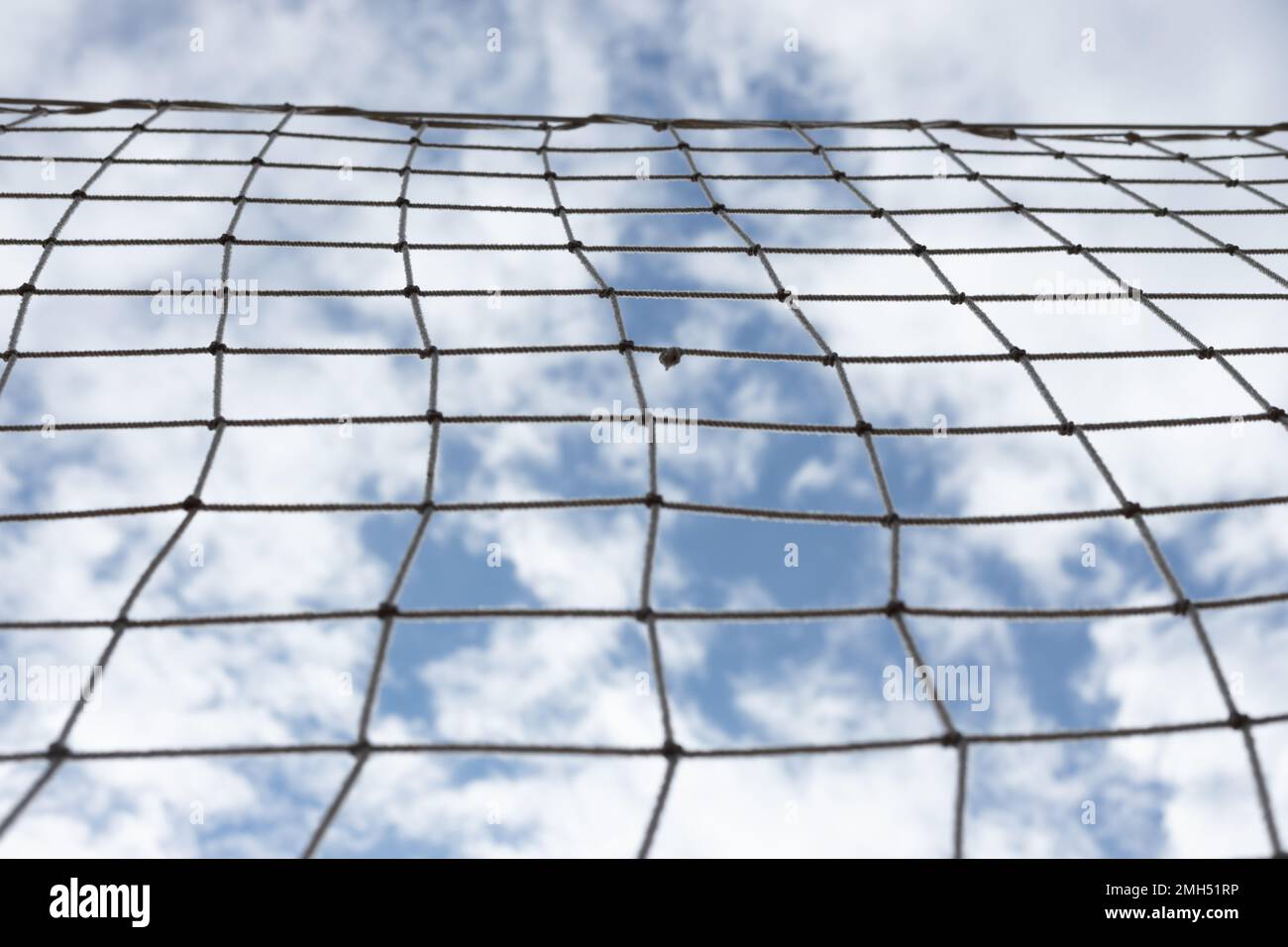 Volleyball net with blue sky for background design Stock Photo - Alamy