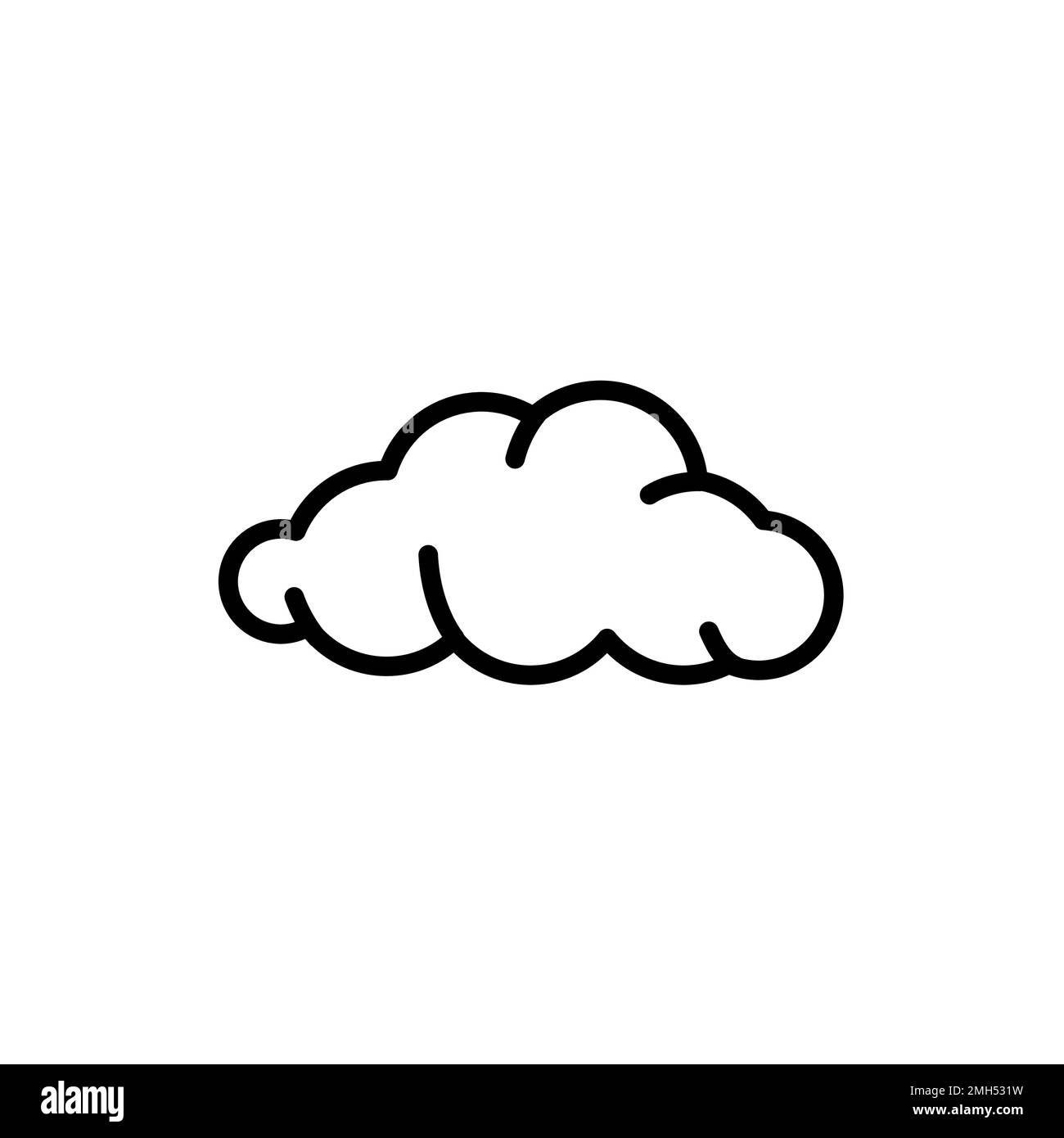 Cloud black line icon. Atmospheric phenomenon. Meteorology outline ...