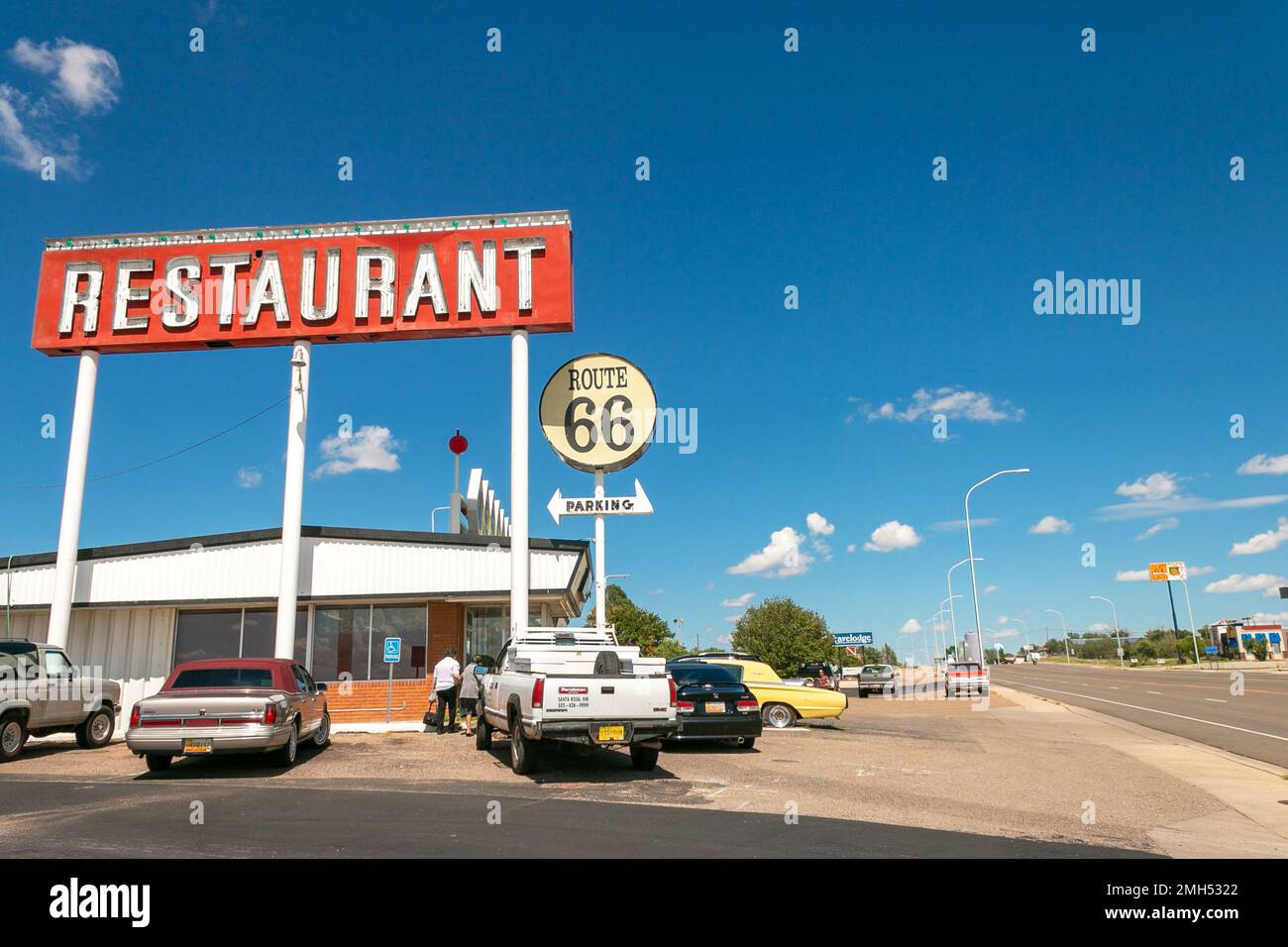 vintage Route 66 Restaurant in Santa Rosa, New Mexico on Route 66, USA Stock Photo - Alamy