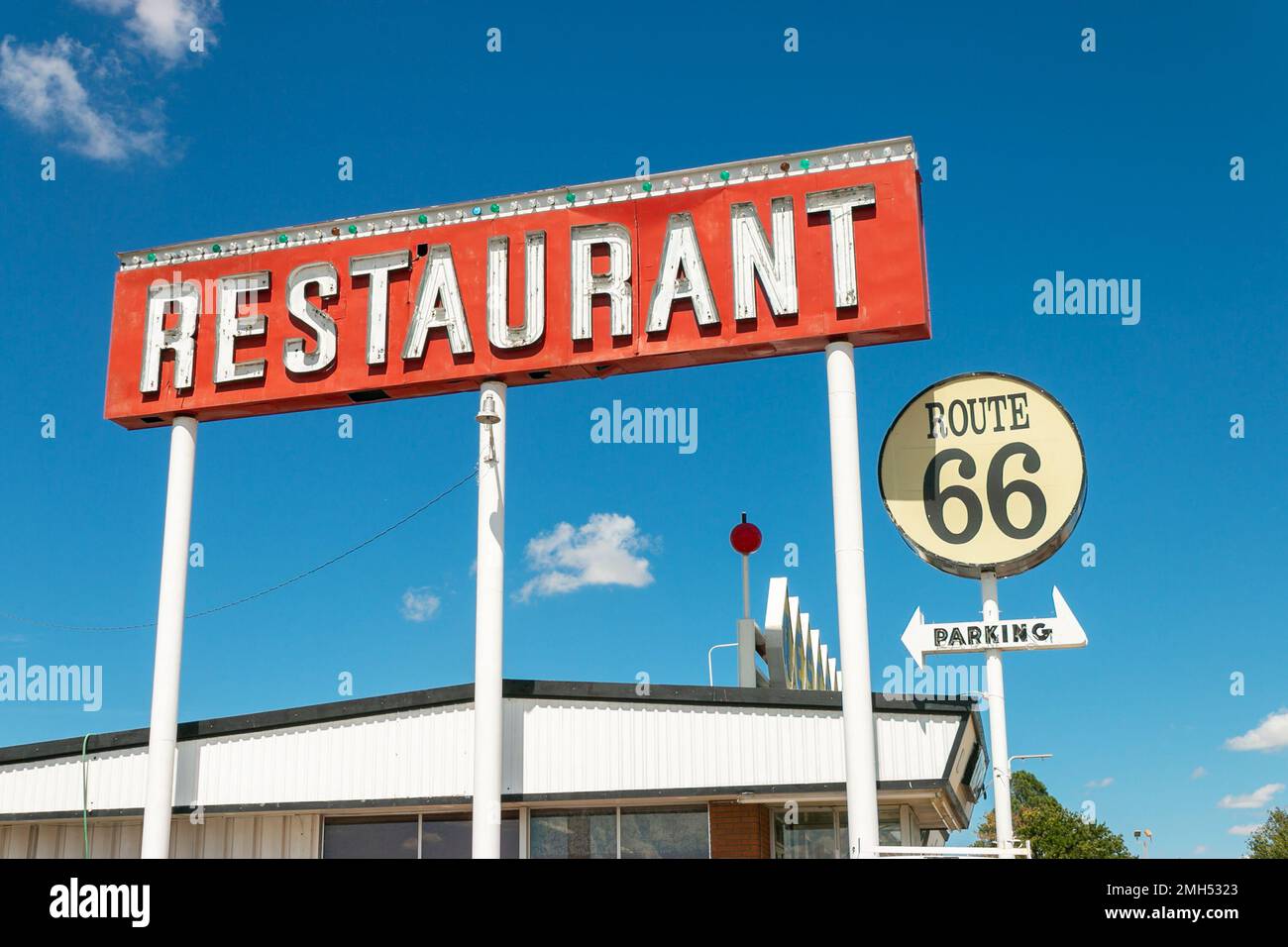 vintage Route 66 Restaurant in Santa Rosa, New Mexico on Route 66, USA ...