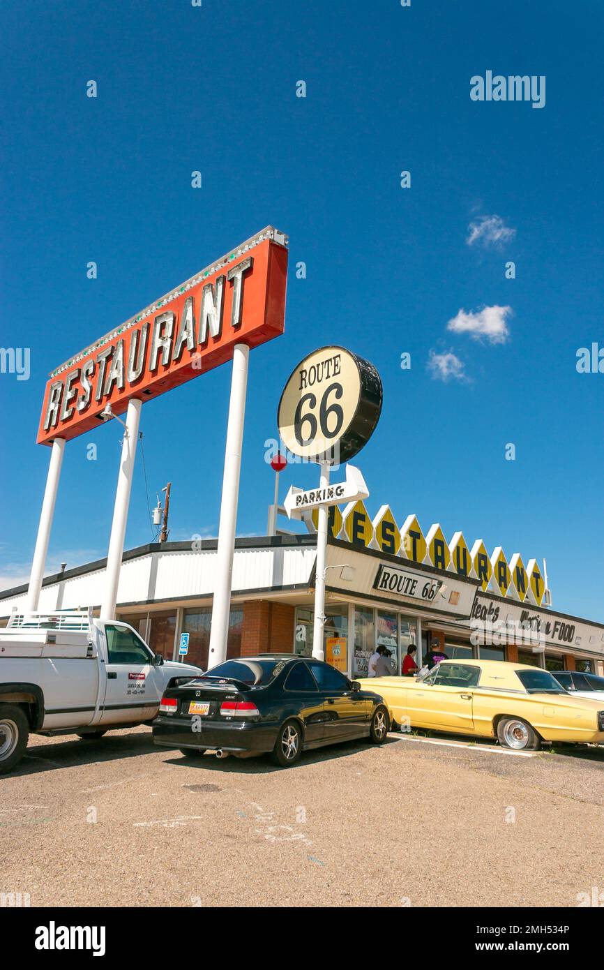 vintage Route 66 Restaurant in Santa Rosa, New Mexico on Route 66, USA ...