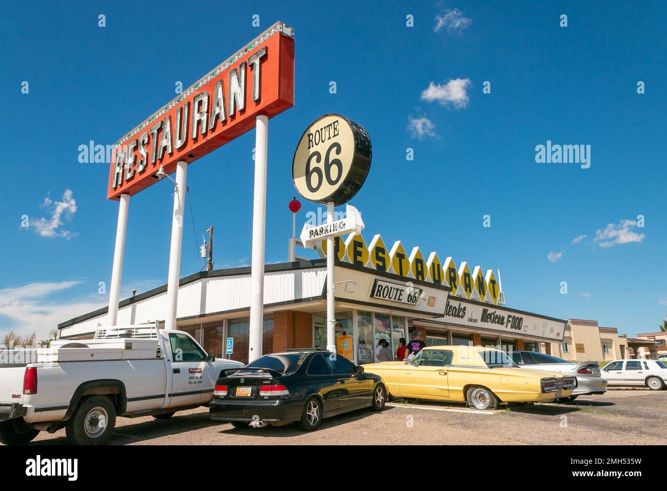 vintage Route 66 Restaurant in Santa Rosa, New Mexico on Route 66, USA Stock Photo - Alamy