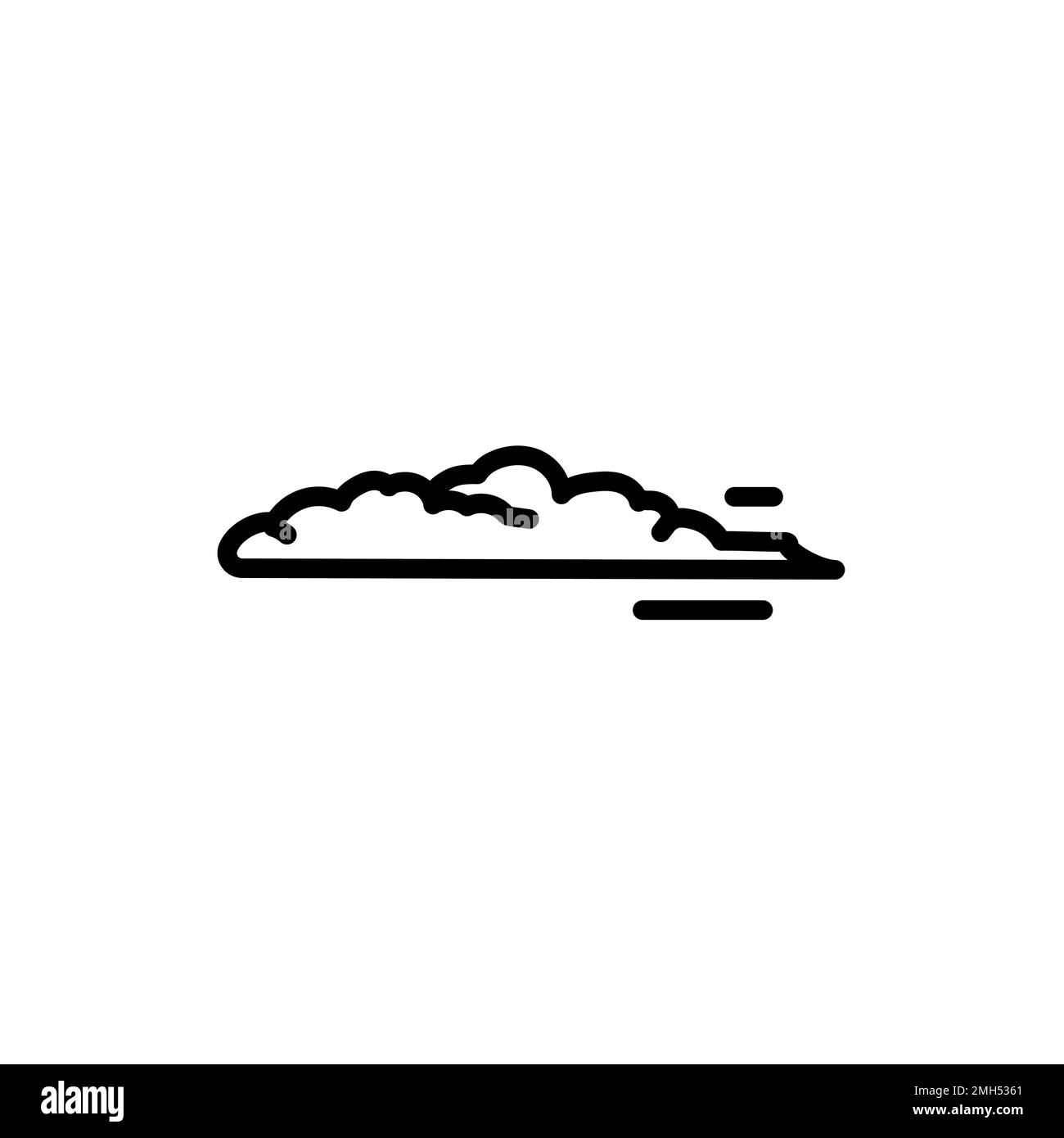 Cloud black line icon. Atmospheric phenomenon. Meteorology outline ...
