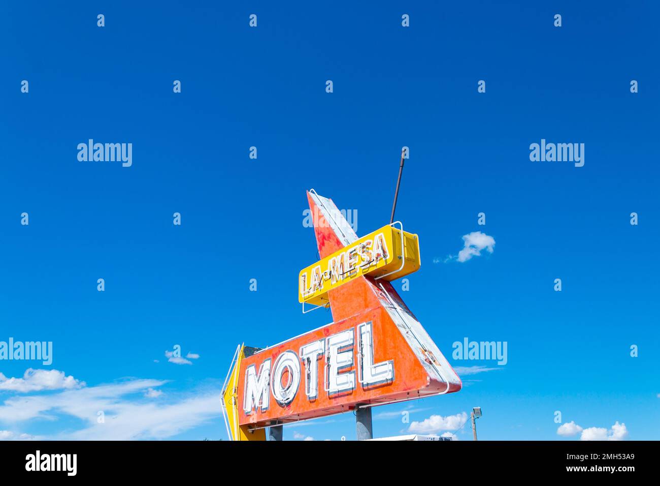 sign for La Mesa motel on Route 66, USA Stock Photo - Alamy