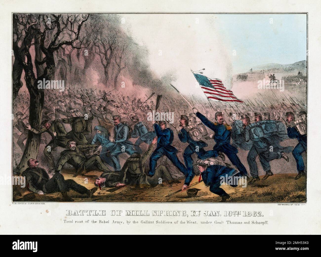 The Battle of Mill Springs (also Battle of Fishing Creek or Battle of ...