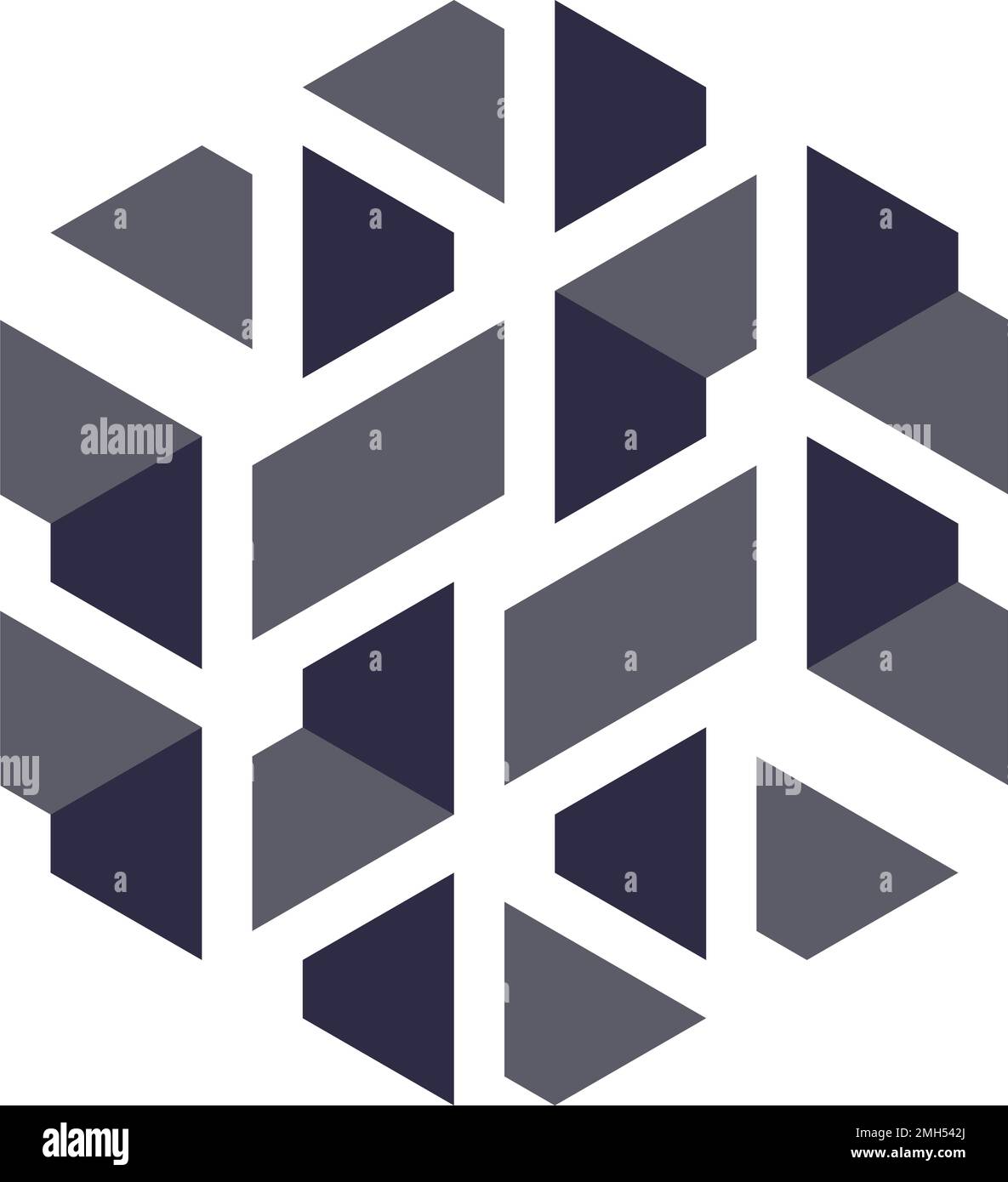 Hexagonal Triangles Logo illusion generative pattern illustration Stock Vector Image & Art - Alamy