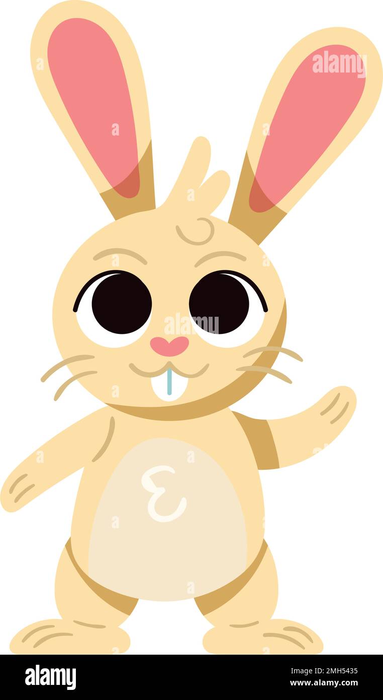 cute rabbit spring standing Stock Vector Image & Art - Alamy