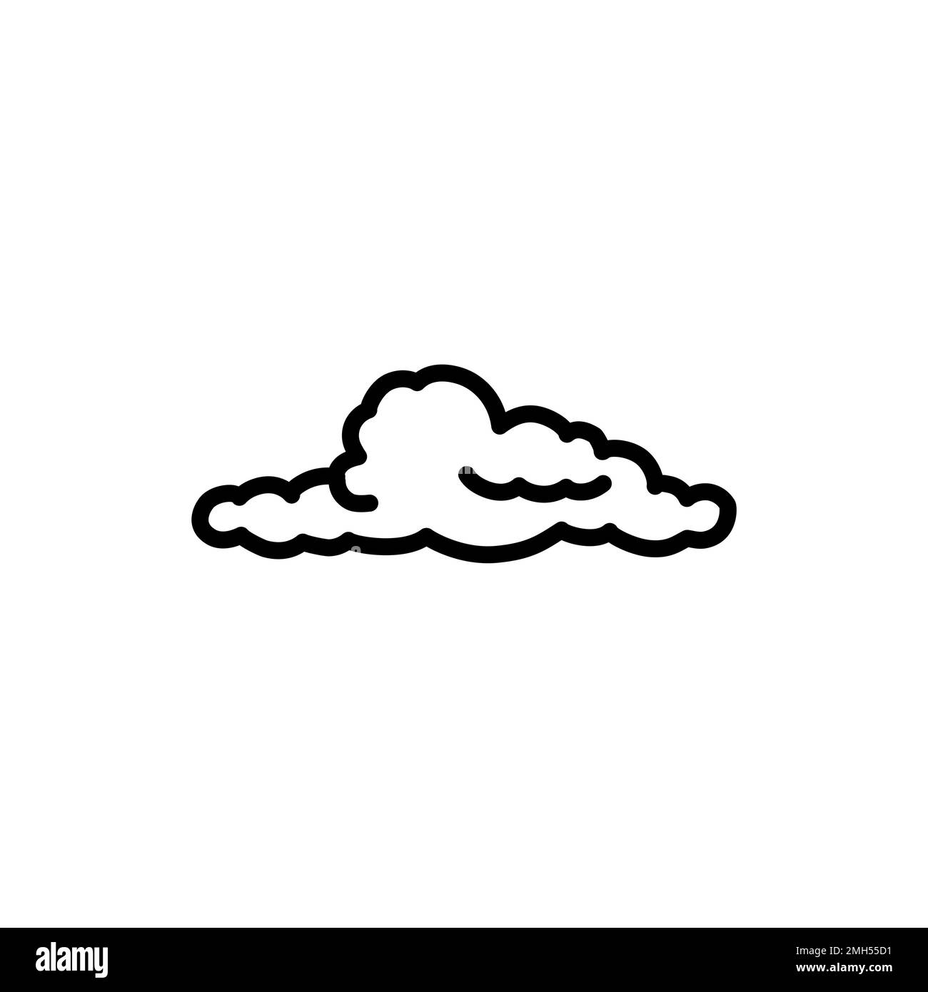 Cloud black line icon. Atmospheric phenomenon. Meteorology outline ...
