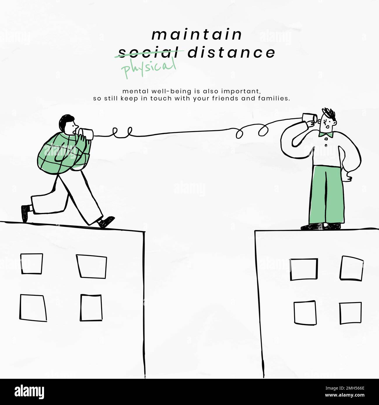 Maintain physical distance during coronavirus pandemic vector Stock ...