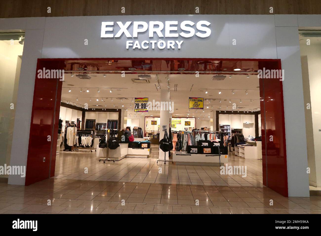 A storefront of Express, Inc. a fashion apparel retailer, shown ...
