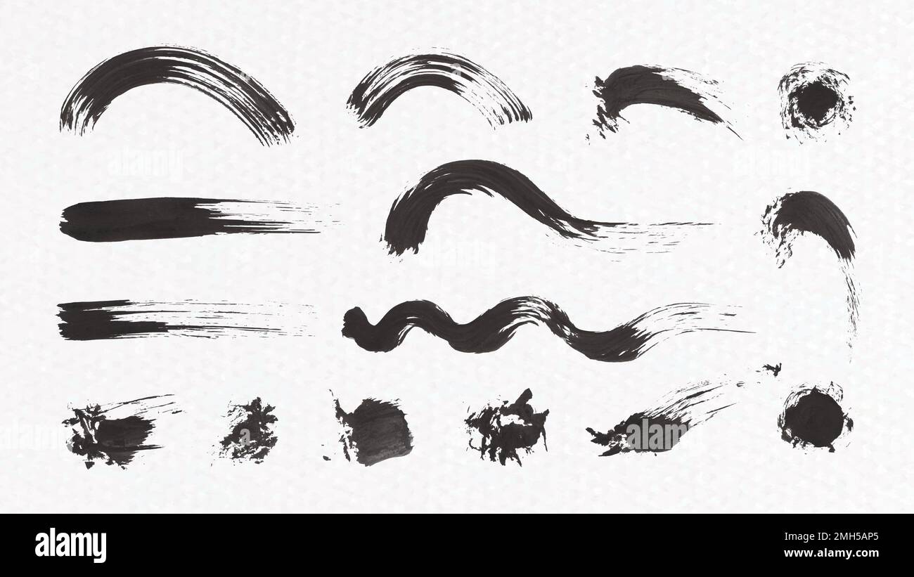 Abstract black brush trace Stock Vector Images - Alamy