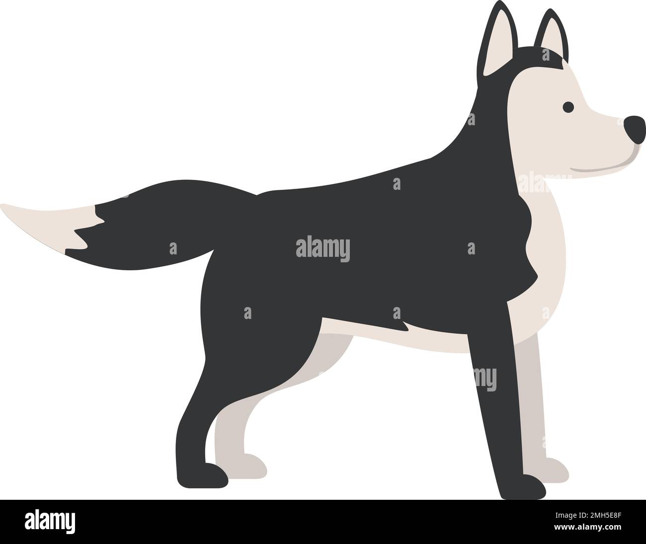Strong husky icon cartoon vector. Siberian dog. Cute wolf Stock Vector ...