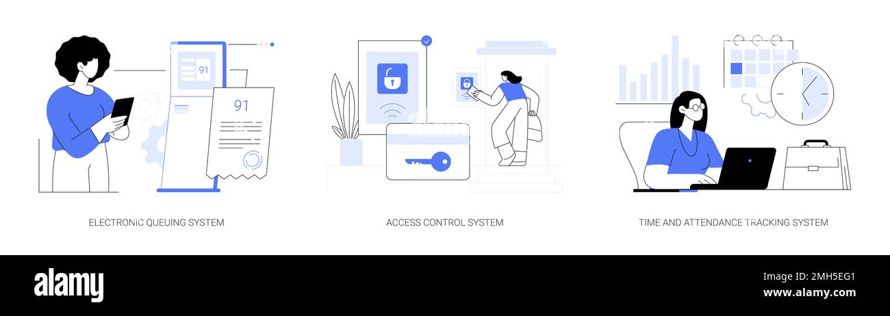 Digital tracking systems abstract concept vector illustrations Stock ...