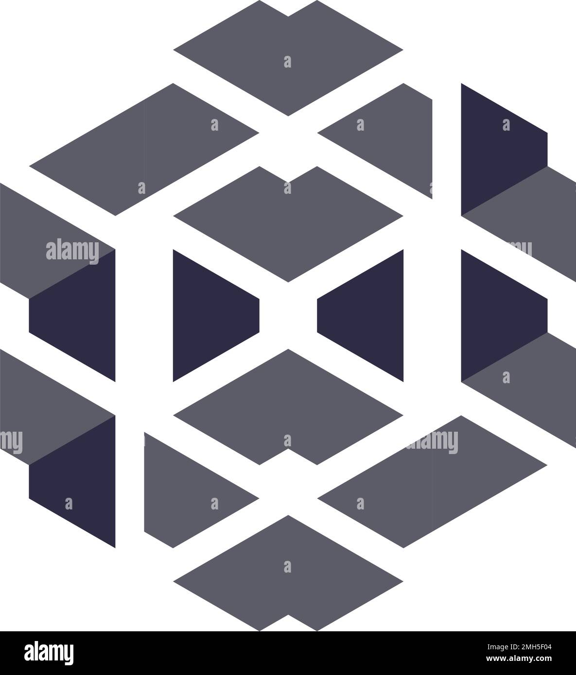 Hexagonal Triangles Logo illusion generative pattern illustration Stock Vector Image & Art - Alamy