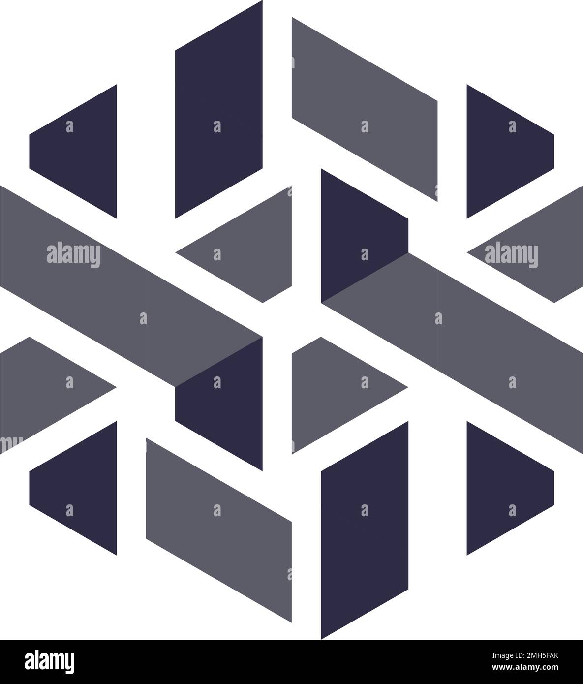 Hexagonal Triangles Logo illusion generative pattern illustration Stock Vector Image & Art - Alamy