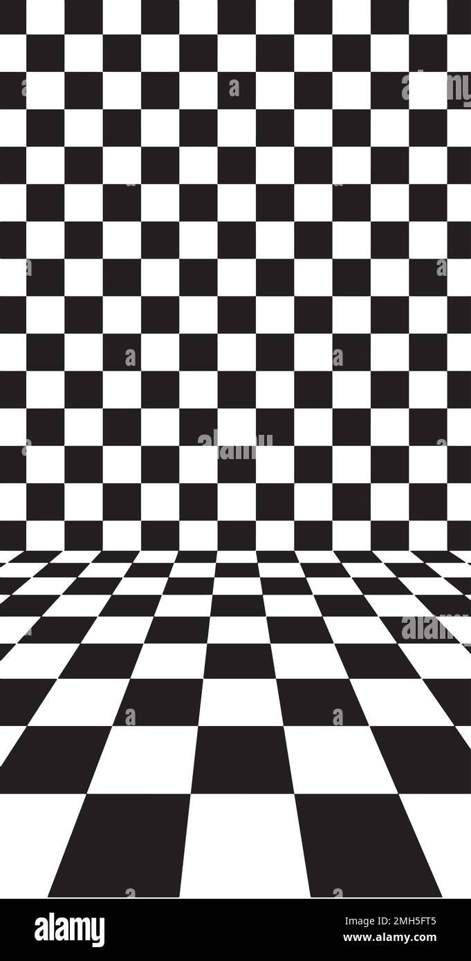 Black and white checkerboard floor and wall Stock Vector Image & Art ...