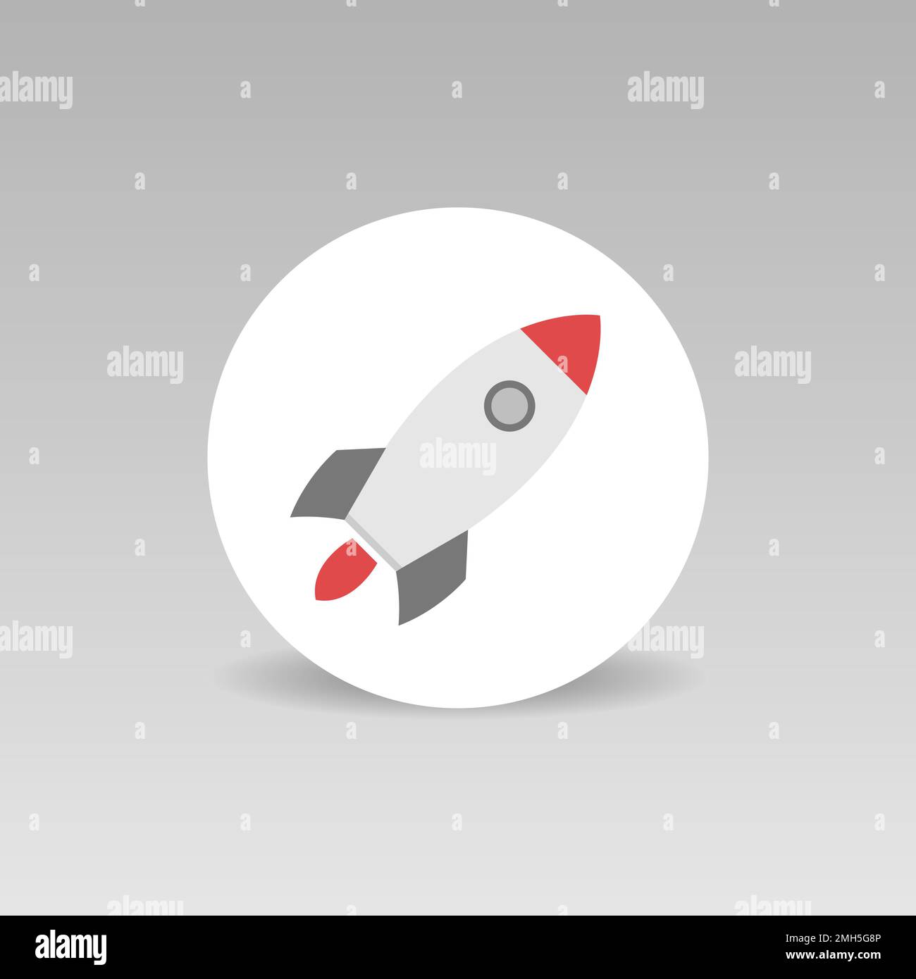 Startup concept vector icon. Rocket spacecraft, ship and spaceship ...