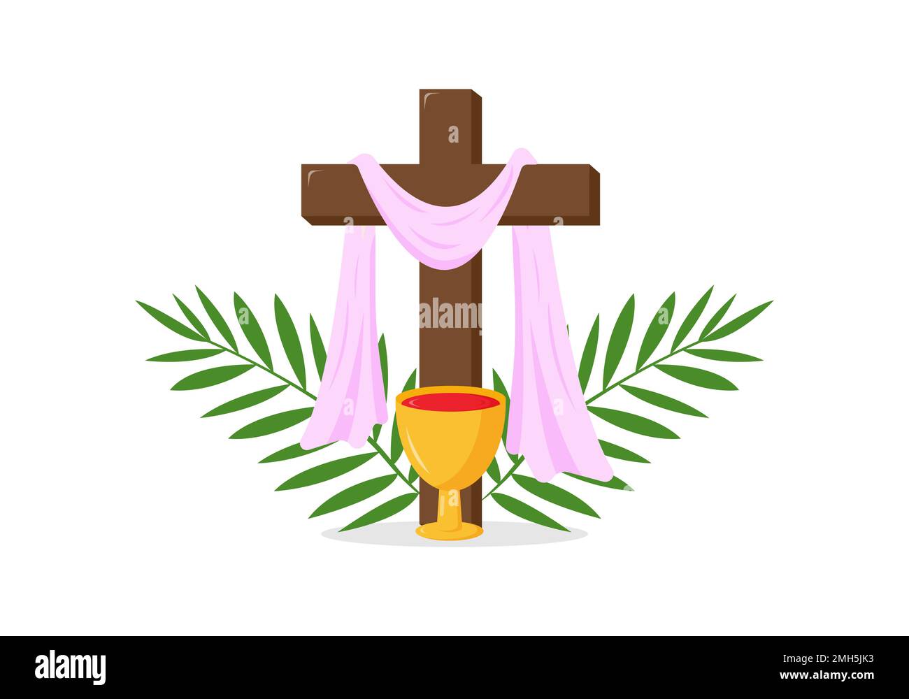 Christian greeting card or banner of the Holy Week before Easter ...