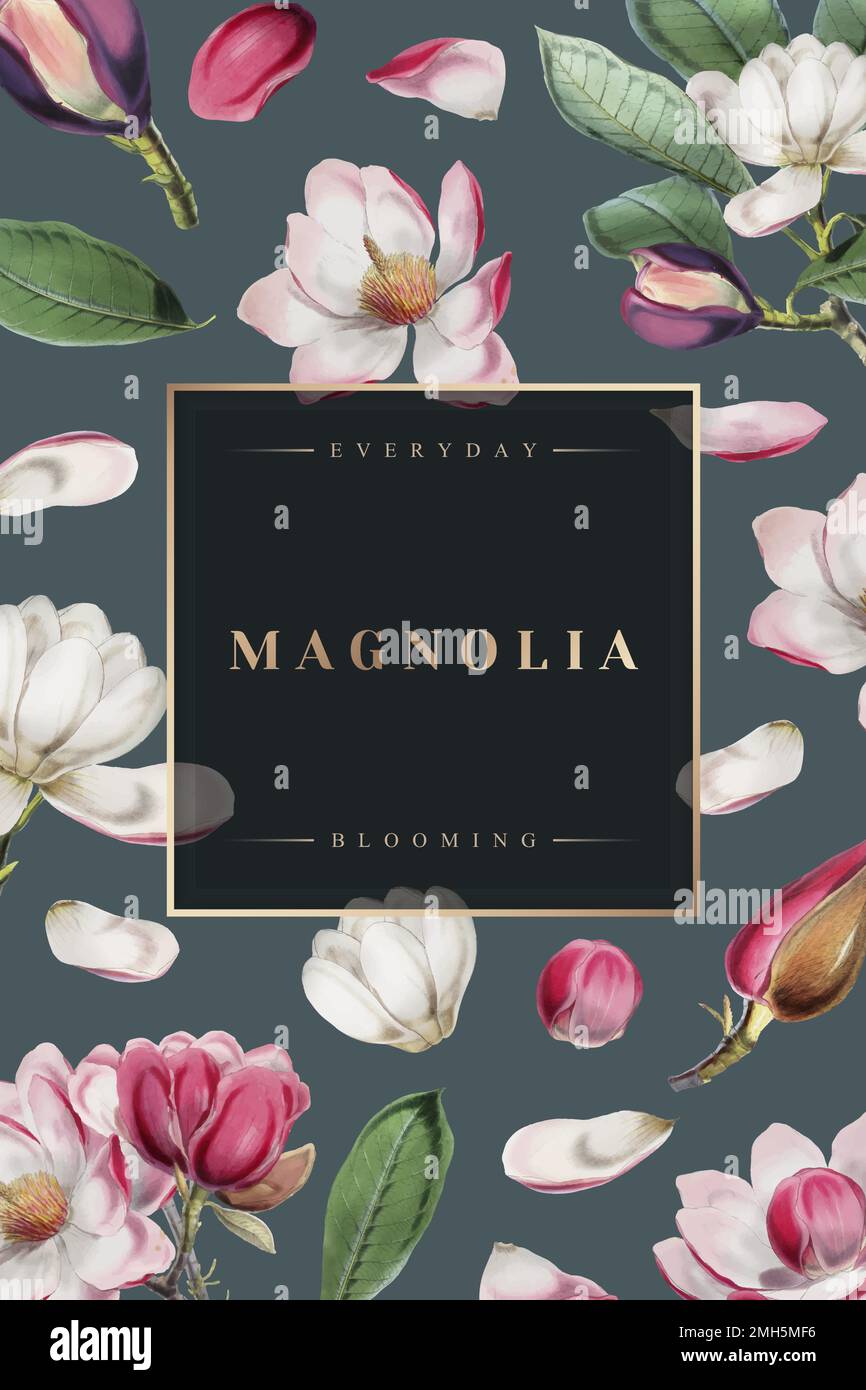 Everyday blooming floral frame vector Stock Vector Image & Art - Alamy