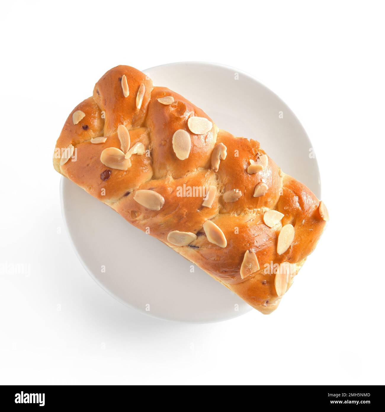 Brioche loaf bread with sliced almond. There are photo and vector ...