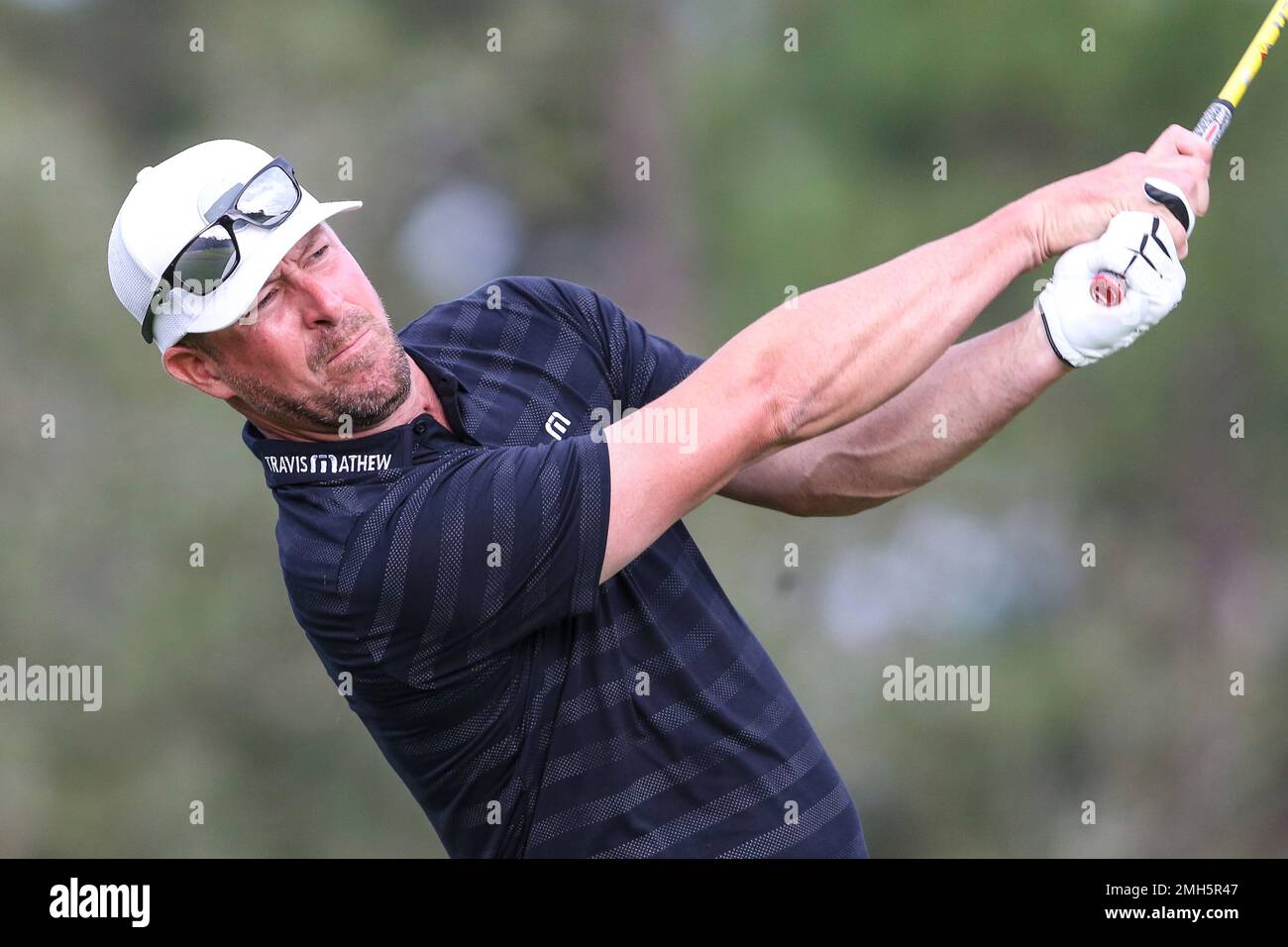 Mark Mulder, former professional baseball player, drives from the 17th ...