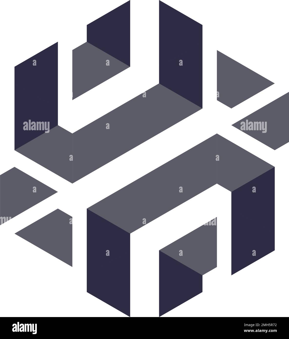 Hexagonal Triangles Logo illusion generative pattern illustration Stock Vector Image & Art - Alamy