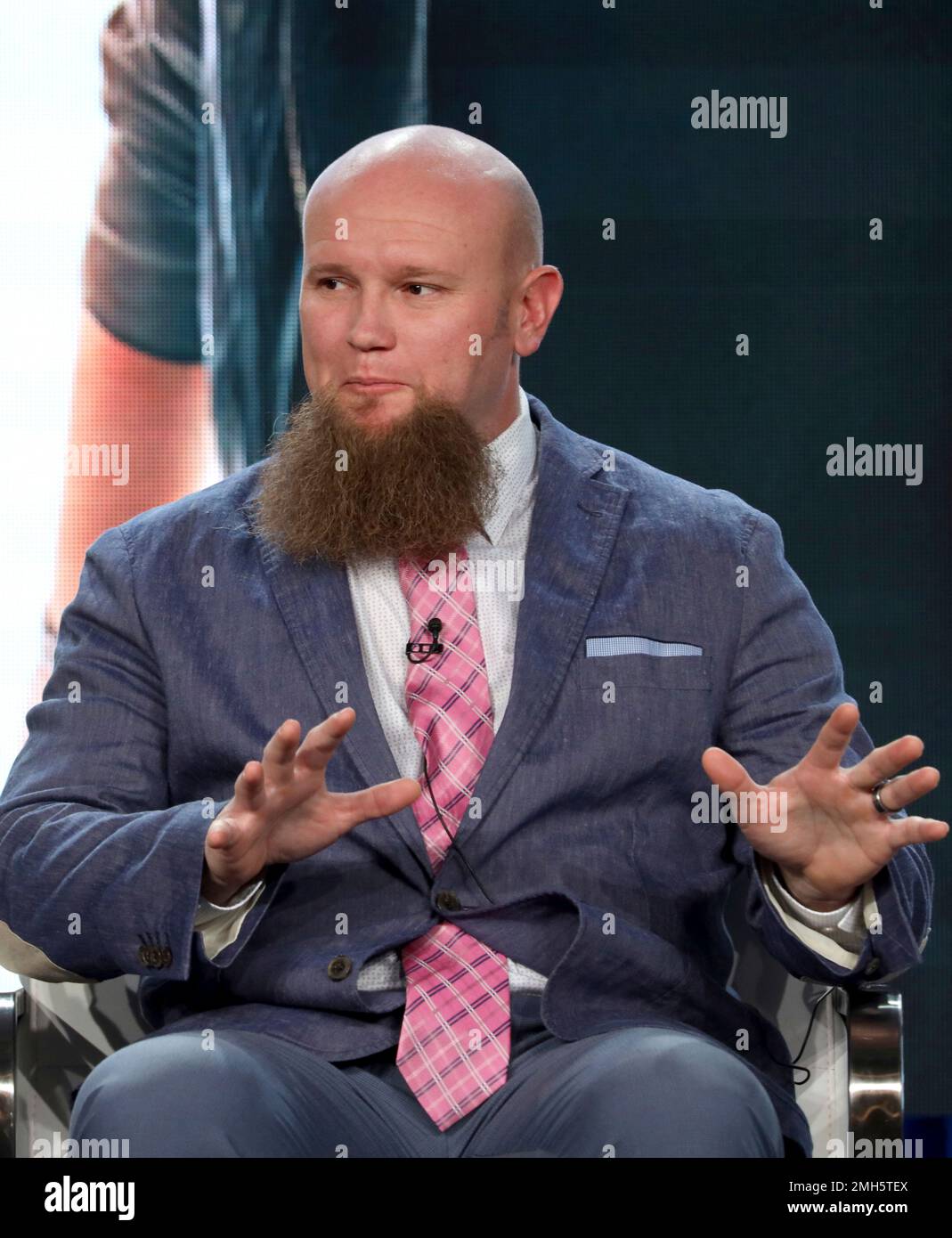 Dane Ostler speaks at the Lifetime's "Supernanny" panel during the A&E ...