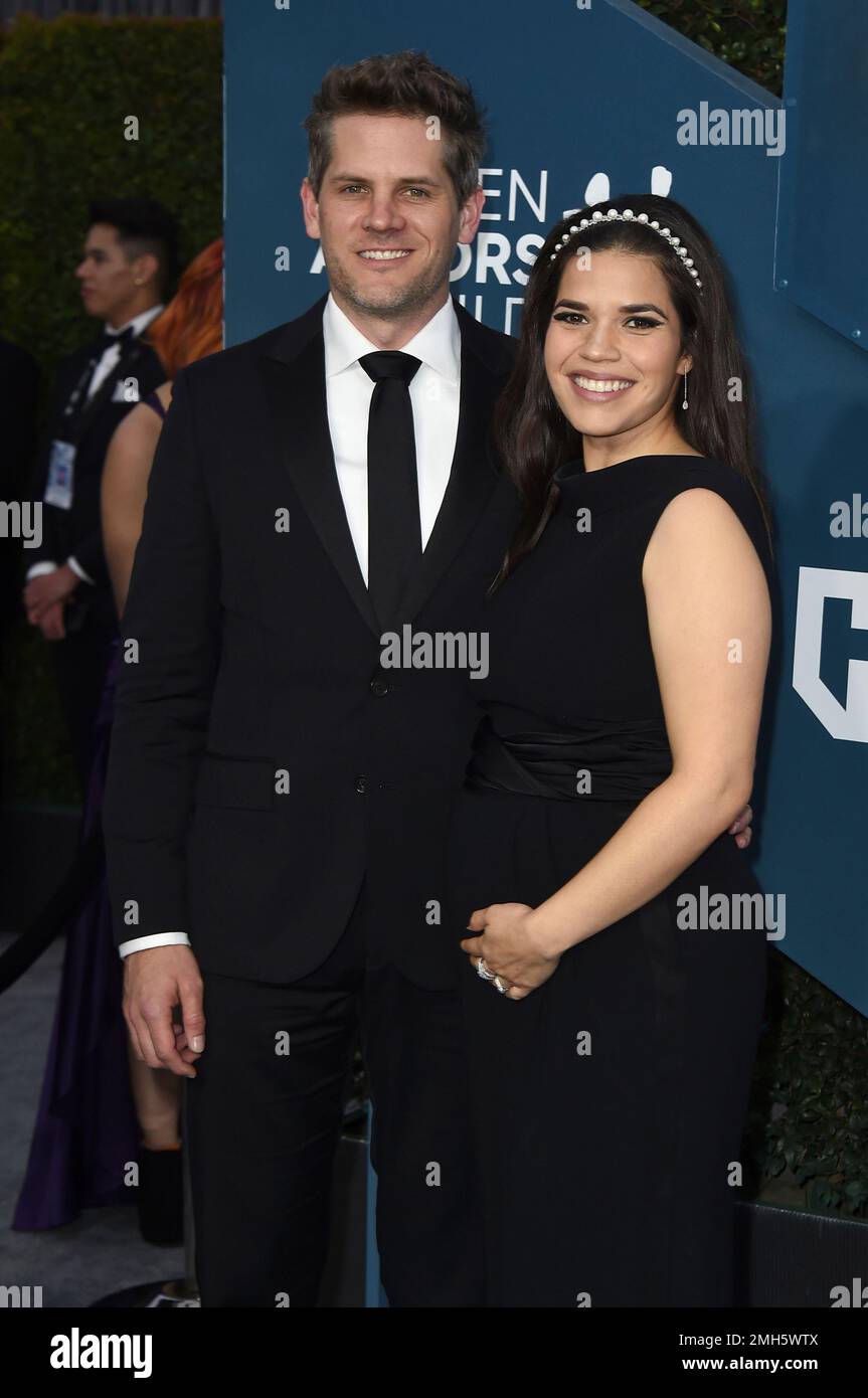 Ryan Piers Williams, left, and America Ferrera arrives at the 26th ...