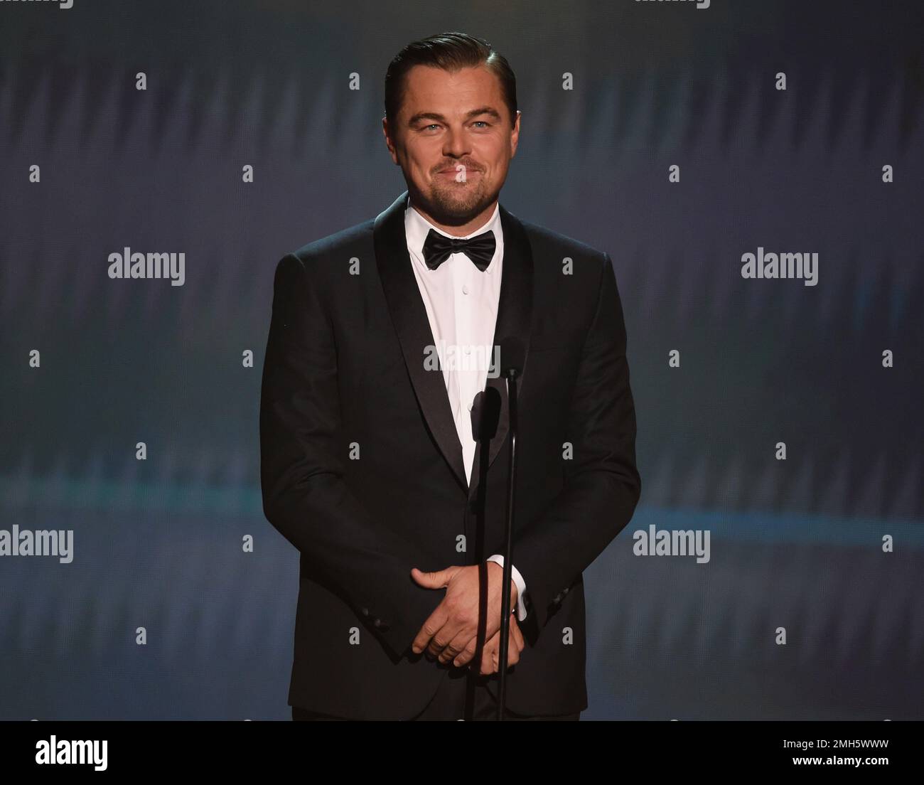 Leonardo DiCaprio appears on stage to present the lifetime achievement ...
