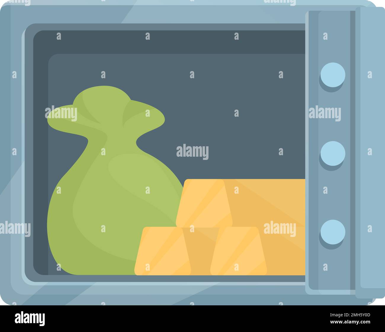 Open safe icon cartoon vector. Deposit bank. Money gold Stock Vector ...