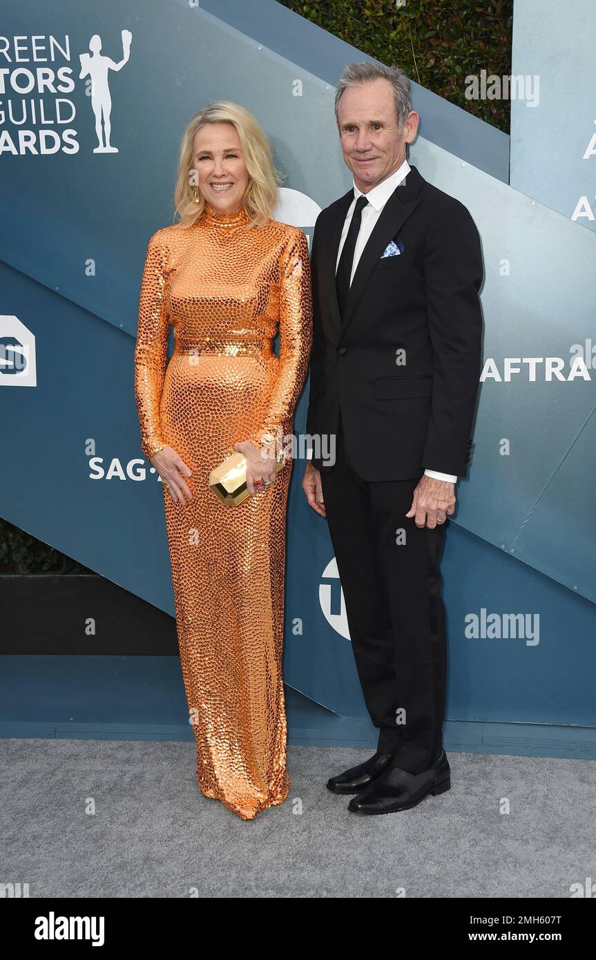 Catherine O'Hara, left, and Bo Welch arrive at the 26th annual Screen ...