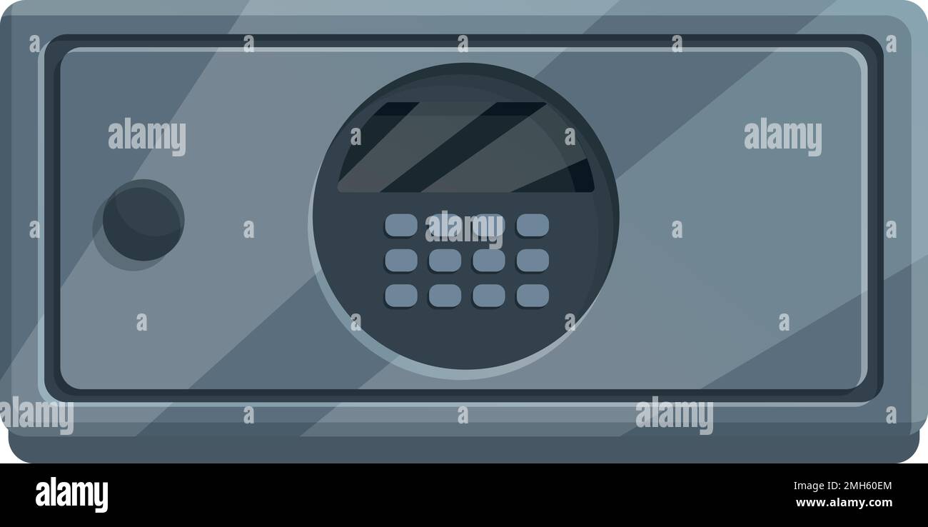 Secured box icon cartoon vector. Bank money. Steel safety Stock Vector ...
