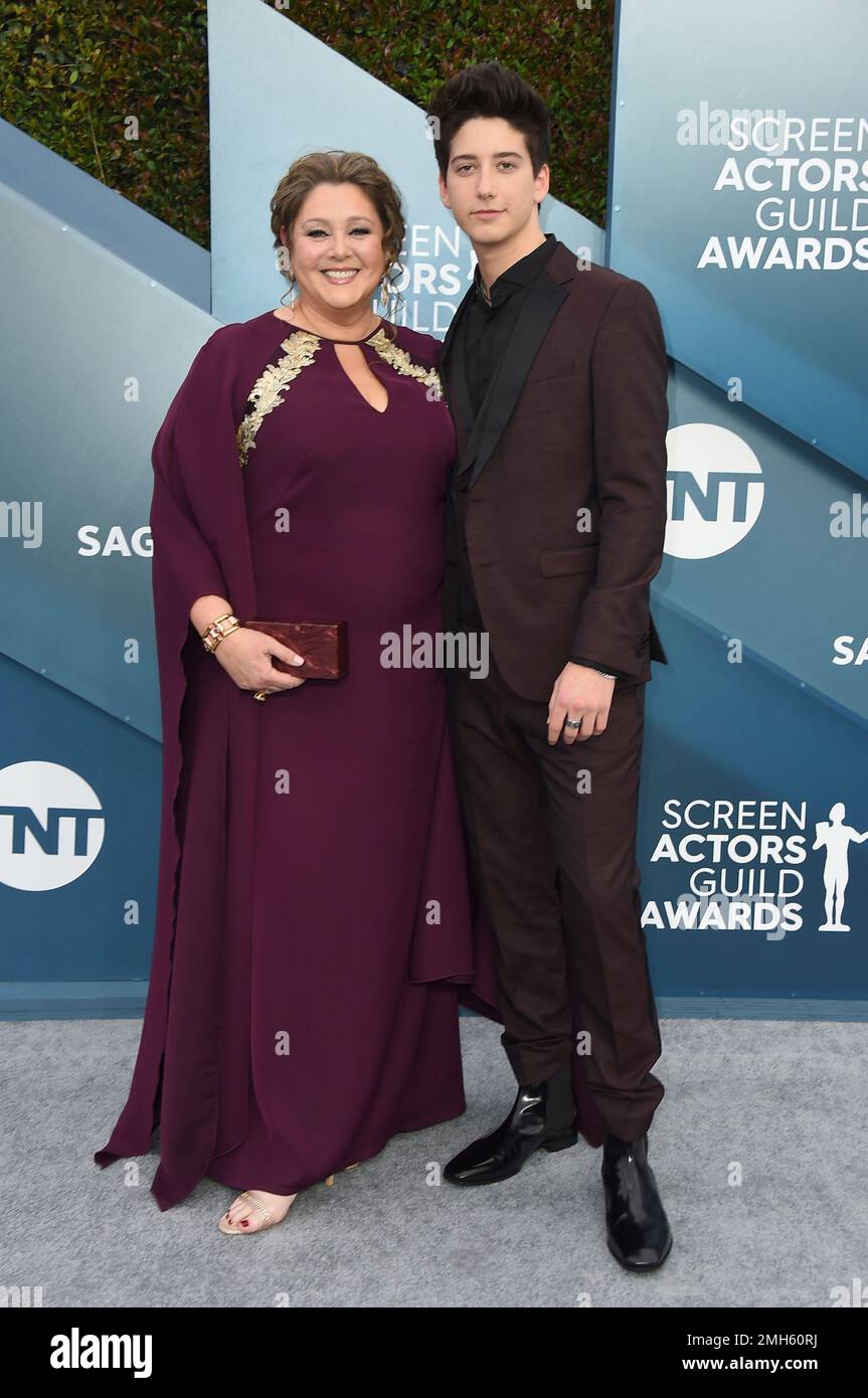 Camryn Manheim, left, and Milo Manheim arrive at the 26th annual Screen ...