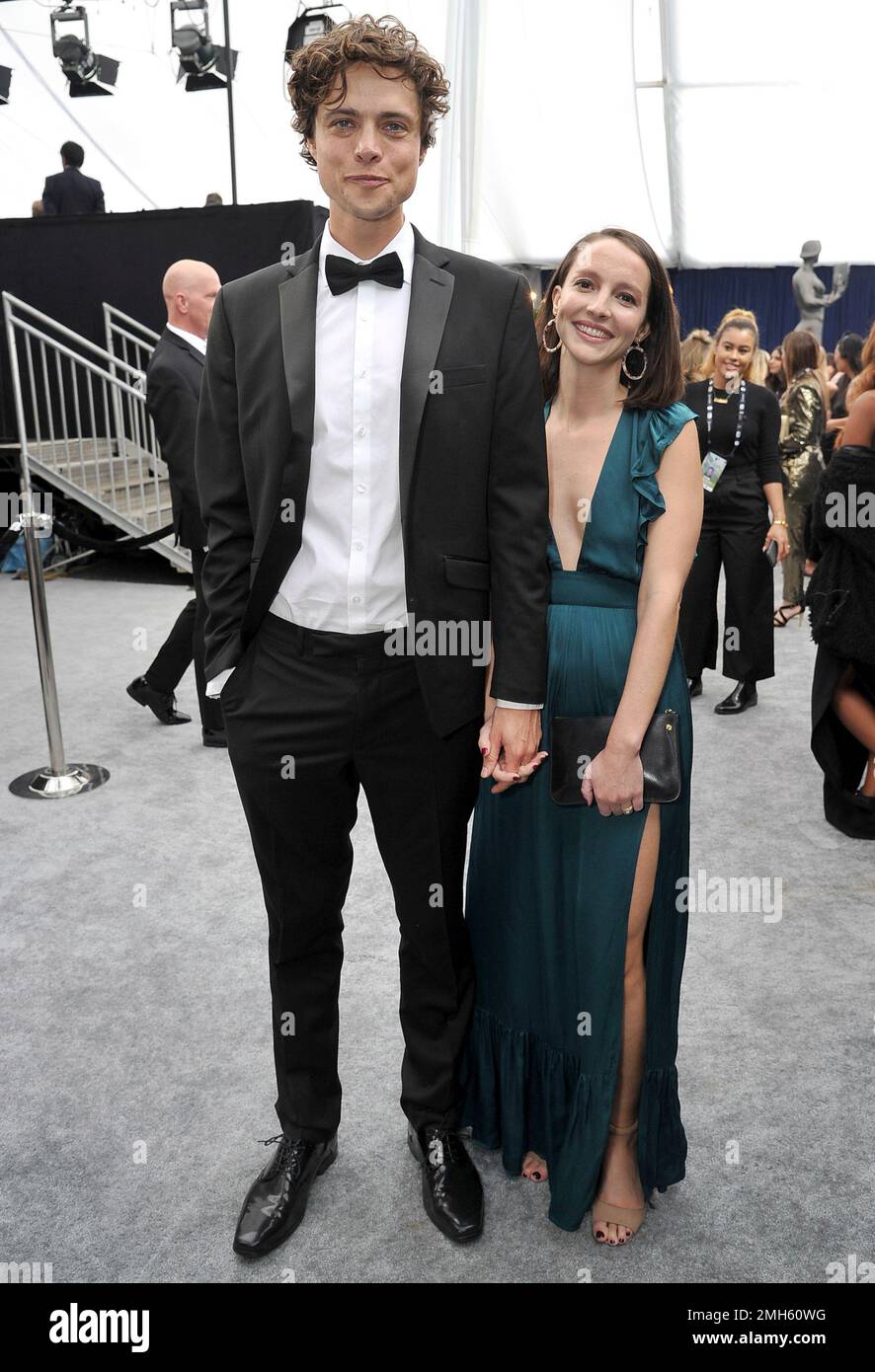 Douglas Smith, left, and Tricia Travis arrive at the 26th annual Screen ...