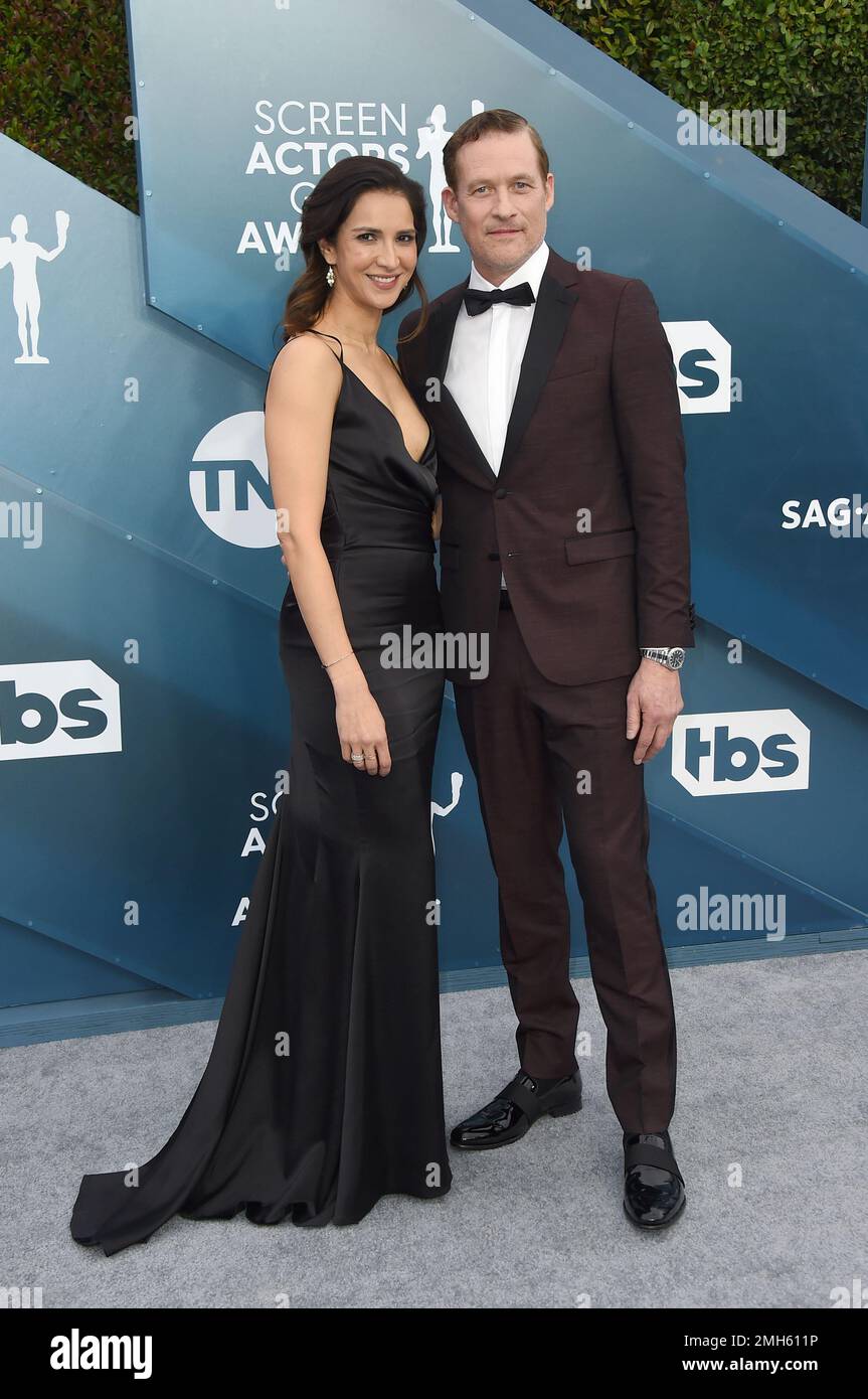 Shireen Jiwan, left, and James Tupper arrive at the 26th annual Screen ...