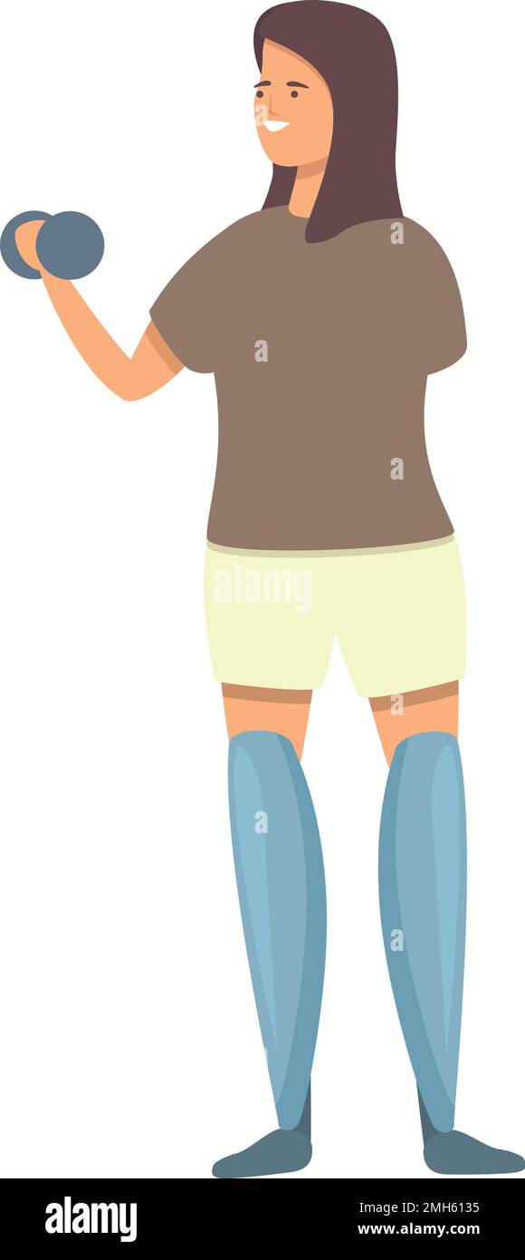 Disabled gym sport icon cartoon vector. Physical disability. Disable ...