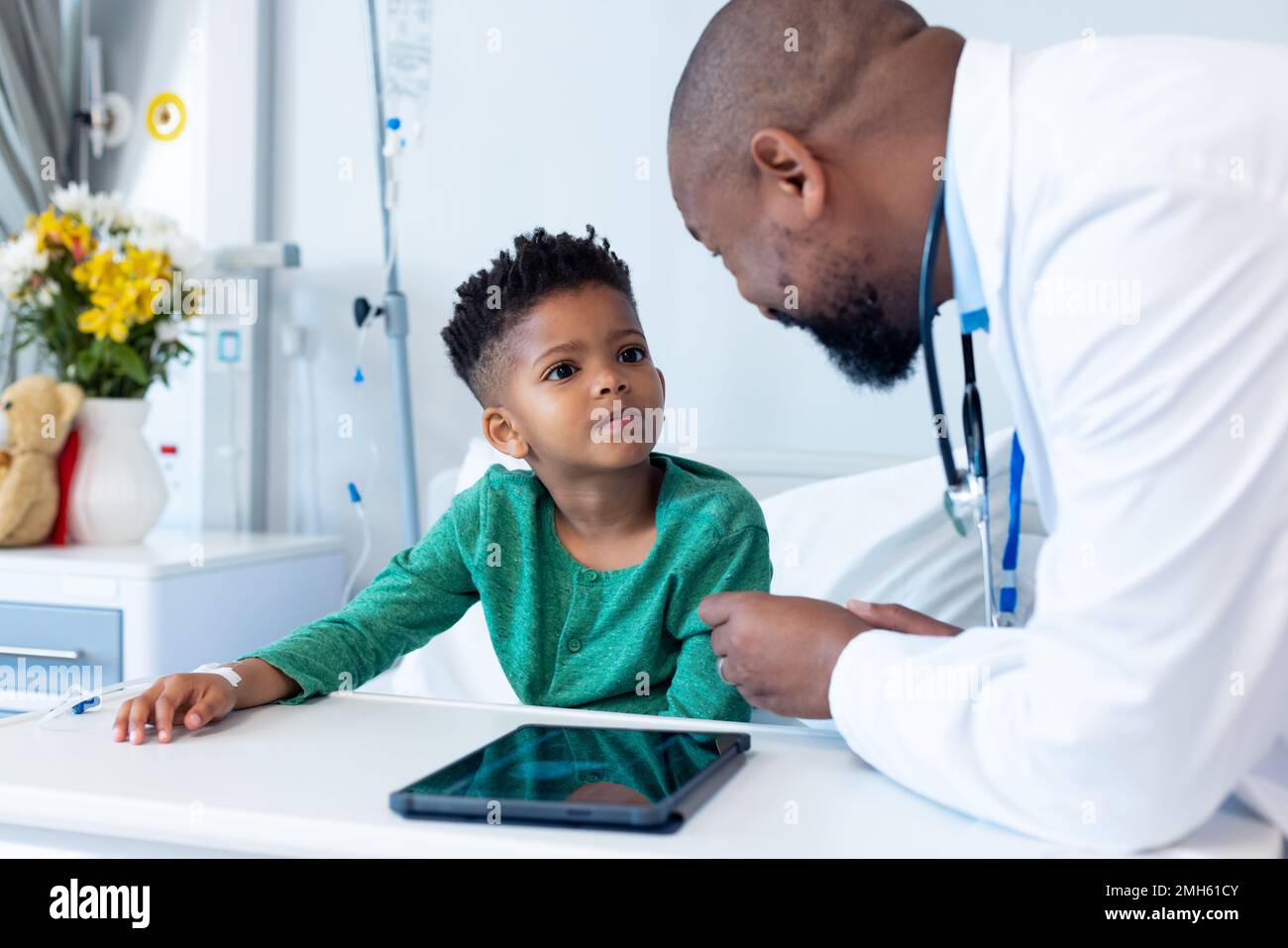 Doctor boy talking hi-res stock photography and images - Alamy