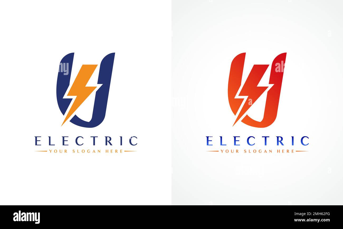 V Letter Logo With Lightning Thunder Bolt Vector Design. Electric Bolt ...