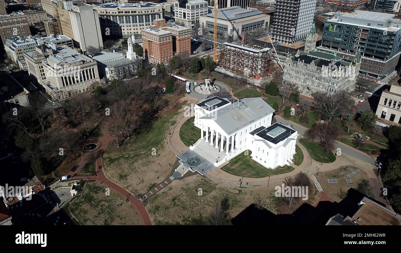 Fencing and magnetometers are set up around Capitol Square for the ...