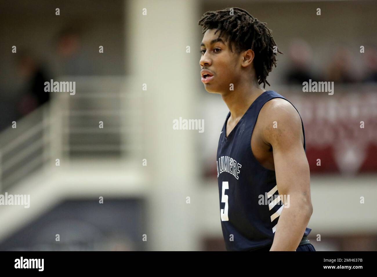 La Lumiere's Jaden Ivey #5 is seen against Gonzaga during a high school ...