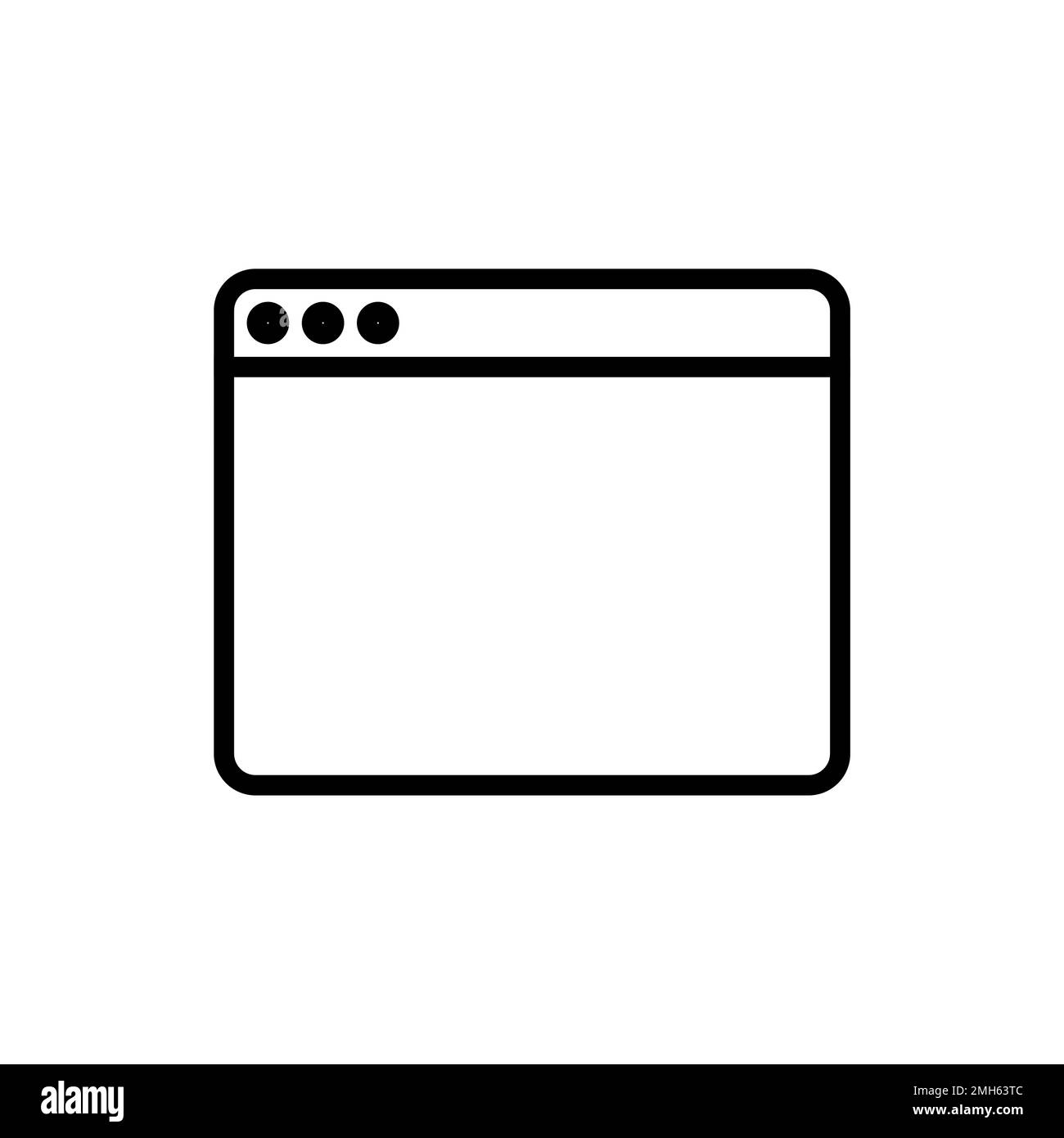 Program icon line isolated on white background. Black flat thin icon on ...