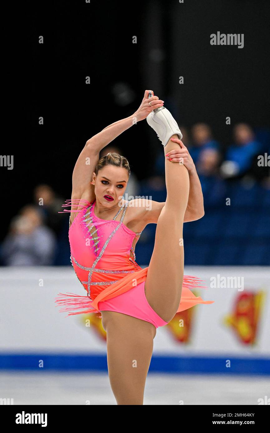 Loena HENDRICKX (BEL), during Women Short Program, at the ISU European ...