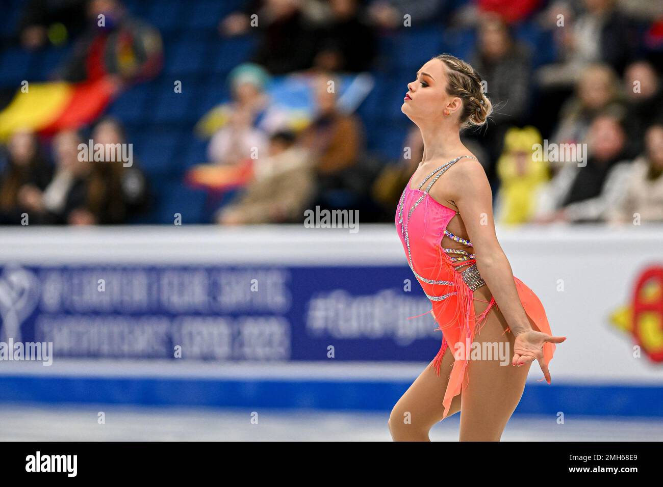 Loena HENDRICKX (BEL), during Women Short Program, at the ISU European ...